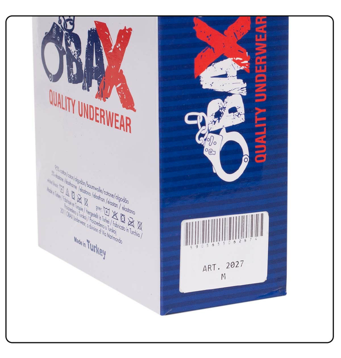 OBAX HERREN-BOXER-UNTERWÄSCHE 3P GRAPHIT/SCHWARZ/WEIß ART. 2027 - Messimo